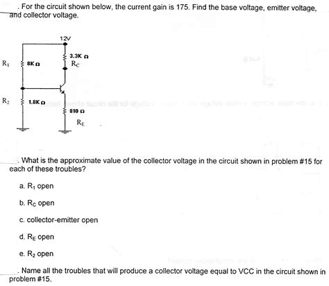 Solved For The Circuit Shown Below The Current Gain Is Chegg