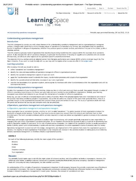 Wydruk Printable Version Understanding Operations Management