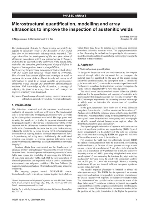 pdf micro structural quantification modeling and array ultrasonic to
