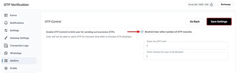 Limit Otp Request Resend Otp Control Otp Verification