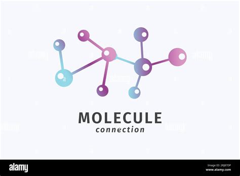 Molecule Connection Science Logo Vector Design Illustration Stock