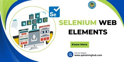Selenium Web Elements Online Selenium Training In Hyderabad