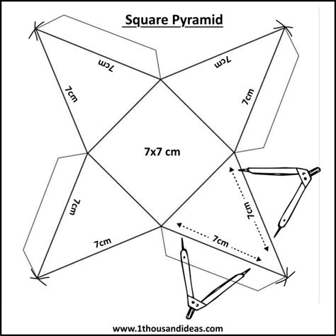 Rectangular Pyramid Printable Templates