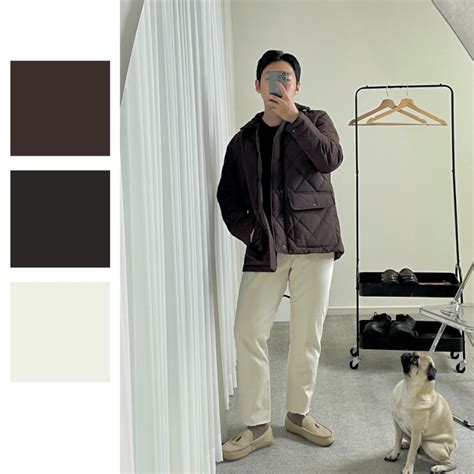 남자 브라운 나일론 자켓 코디 네이버 블로그