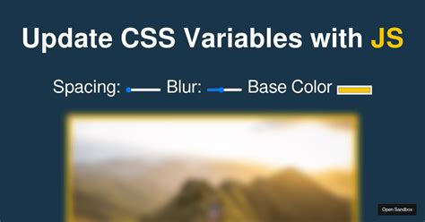 Css Variables Js Codesandbox