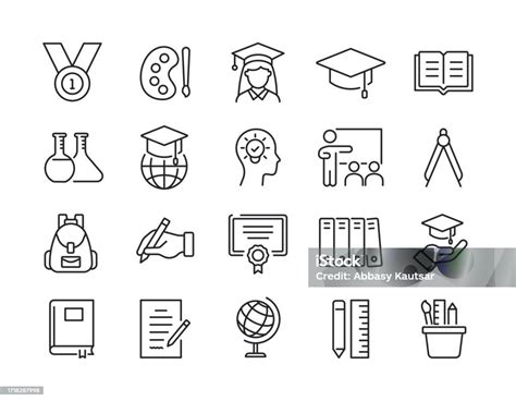 교육 가는 선 아이콘입니다 편집 가능한 획 웹사이트 마케팅 디자인 로고 앱 템플릿 Ui 등 벡터 그림입니다 교육에 대한 스톡 벡터 아트 및 기타 이미지 Istock