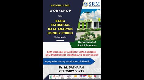 National Level Workshop On Basic Statistical Data Analysis Using