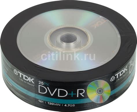 Оптический диск DVD+R TDK 4.7ГБ - купить в Ситилинк | 801146