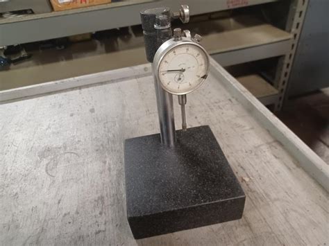 Machines Used Granite Base Indicator Stand With 0001 Indicator