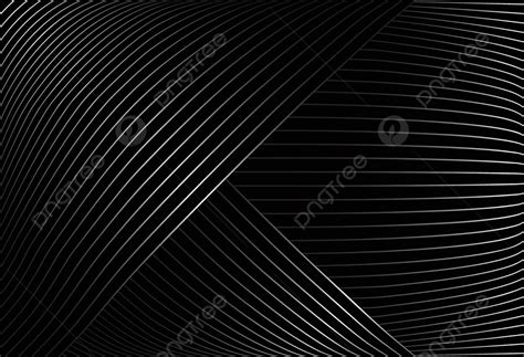Monochromatic Graphic Retro Line Pattern Design Of Diagonal Wave Lines On Abstract Black