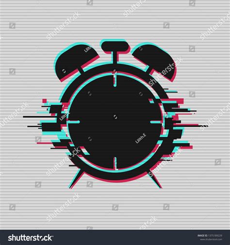 Clock Icon Random Digital Signal Error Stock Vector Royalty Free