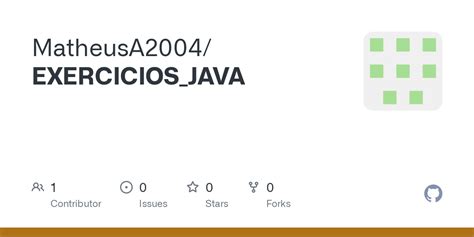 Github Matheusa Exercicios Java