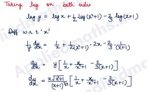 Class 12 Cbse Applied Maths Differentiation Exercise 5 2