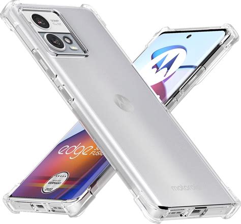Foluu For Motorola Edge Fusion Case Crystal Clear Scratch Resistant Reinforced Corners Tpu