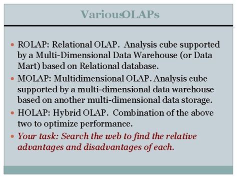 Data Warehouse Why Data Warehouse And Olap The
