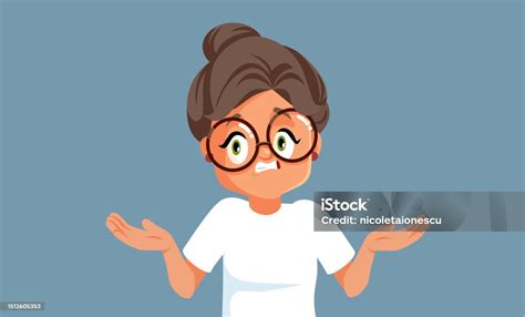 우둔한 할머니 어깨를 으쓱 벡터 문자를 어떻게 해야할지 모르고 어깨를 으쓱거림에 대한 스톡 벡터 아트 및 기타 이미지 어깨를 으쓱거림 일러스트레이션 팔 들기 Istock