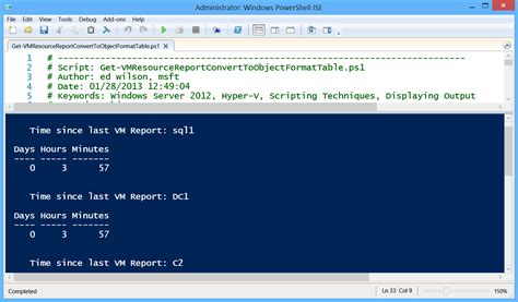 Create A Custom Hyper V Resource Metering Reset Report Scripting Blog Archived