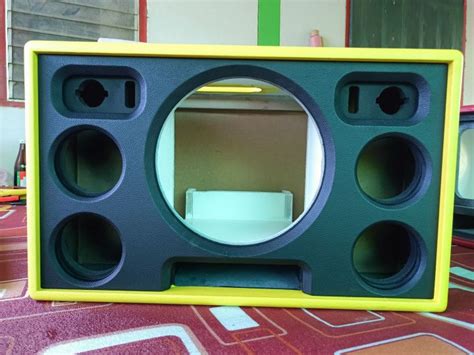 ตู้ลำโพง Diy หุ้มหนัง ขนาดซับ 10 นิ้ว หน้าเปิด กลาง 4นิ้ว 4 ดอก แหม 2 นิ้ว 2ดอก ผลิตจากไม้