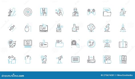 Education Learning Linear Icons Set Knowledge Classroom Curriculum Homework Textbooks