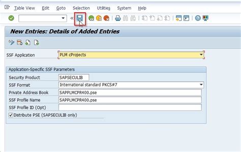 Maintain Ssf Application Parameter