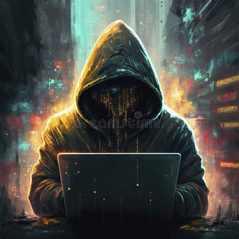 Abstract Hacker Generative Ai Stock Illustration Illustration Of Laptop Hacking 270768877