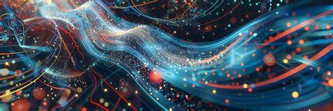 An Abstract Visualization Depicting Massive Information Streams Complex Graphs And Digital