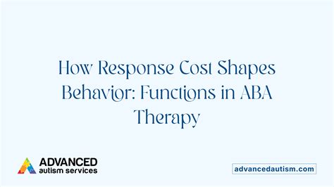 Response Cost In Aba Therapy Advanced Autism Services