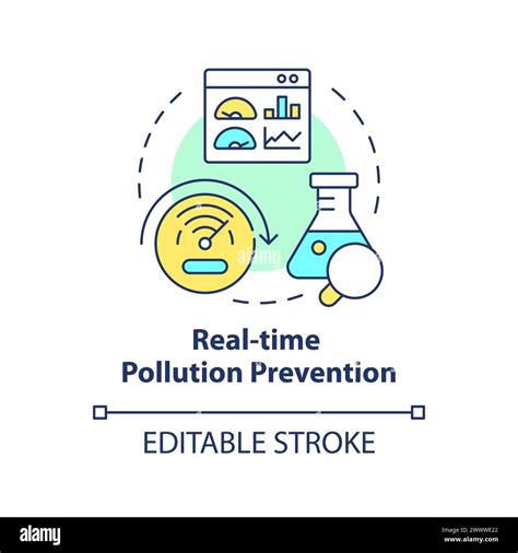 Realtime Pollution Prevention Multi Color Concept Icon Stock Vector