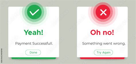 Payment message popup window ui design with button for mobile and web Vector EPS Stock 벡터