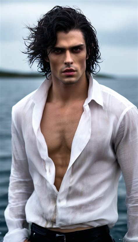 Uncovered Close Up Male Vampire Live Image White Shirt Unbuttoned