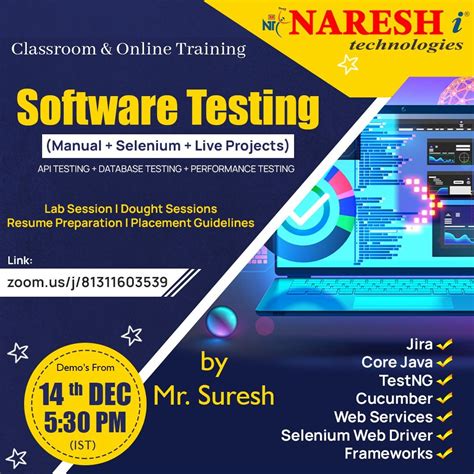 Naresh I Technologies On Linkedin Selenium Manual Automation Softwaretesting Course