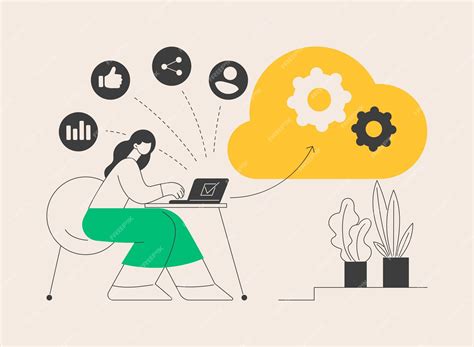 Premium Vector Cloud Based Engine Abstract Concept Vector Illustration Infrastructure As A