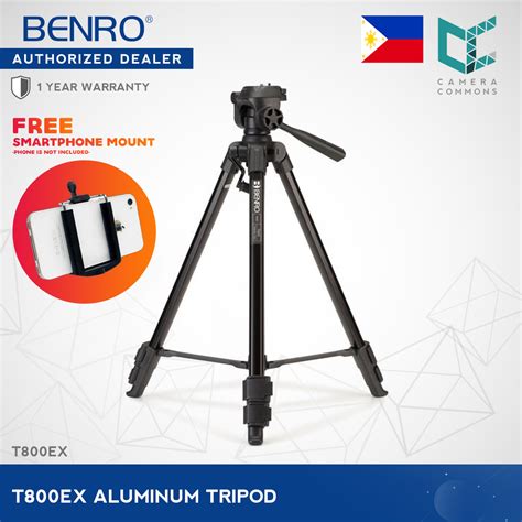Benro T Ex Digital Aluminum Tripod With Way Pan Tilt Head Lazada Ph