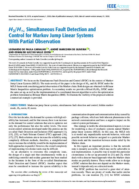 Pdf H2 Hinfty Simultaneous Fault Detection And Control For