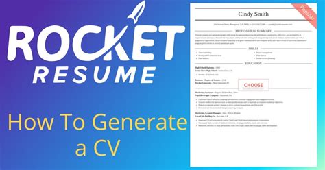 Generate Your CV Free Templates Examples Rocket Resume