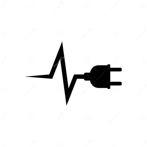 Electrical Power Plug With Current And Voltage Symbol Stock Illustration Illustration Of Bent