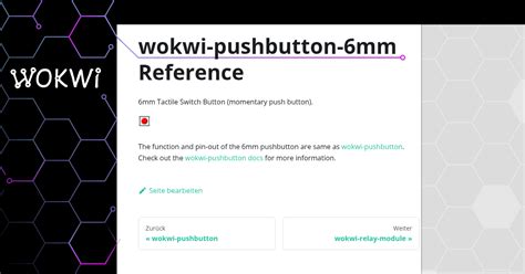 Wokwi Pushbutton 6mm Reference Wokwi Docs Wokwi Pushbutton 6mm Reference Wokwi Docs