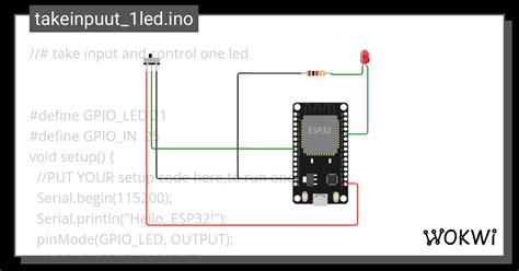 Takeinpuut 1led Ino Wokwi ESP32 STM32 Arduino Simulator