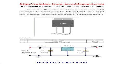 √ Persamaan Ic 7805 Panduan Lengkap Untuk Regulator Tegangan