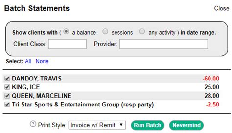 Exclude A Client From Batch Statements Therabill