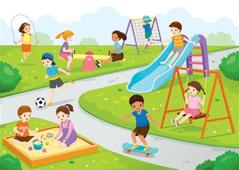 39100 Playing Park Stock Illustrations Royalty Free Vector Graphics