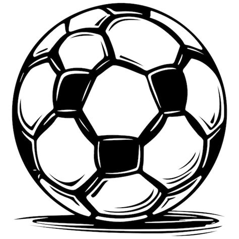 Sketches Soccer Ball Drawing Outline Cartoon Line Vector Engraving With