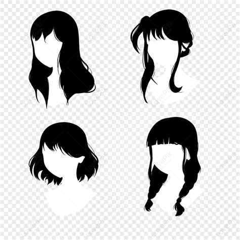 숙 녀 헤어 일러스트 스타일 조합 클립 아트긴 머리꼰 머리 Png 일러스트 무료 다운로드 Lovepik