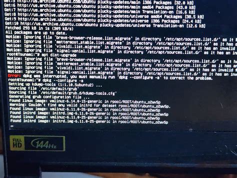 Boot Ubuntu Upgrade Failed From 2410 To 2504 Hangs On Update Grub Ask Ubuntu