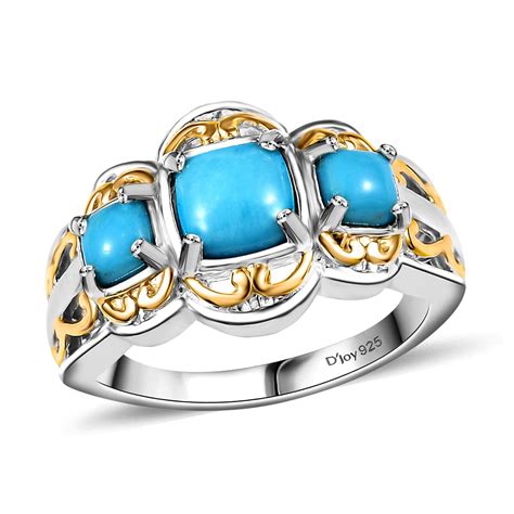 Buy Premium Sleeping Beauty Turquoise 140 Ctw Ring In 18k Vermeil Yg