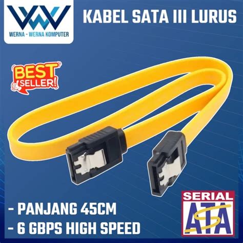 Jual Kabel SATA III Cm Lurus Untuk Harddisk HDD SSD SATA Warna