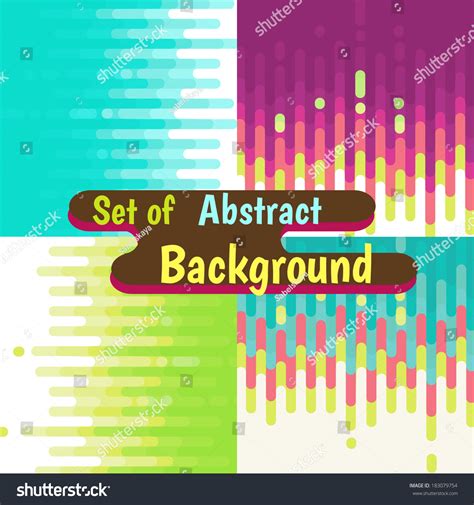 Set Abstract Colorful Curve Background Design Stock Vector Royalty