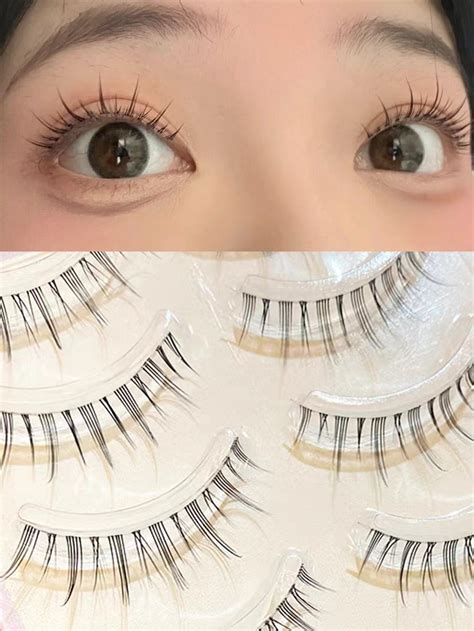 A01a02 한줄 투명낚시줄 속눈썹 인조 가닥 속눈썹 에이블리