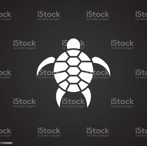 그래픽 및 웹 디자인에 대 한 배경에서 바다 거북이 아이콘입니다 간단한 그림 웹 사이트 버튼 또는 모바일 앱에 대 한 인터넷 개념 기호입니다 거북이에 대한 스톡 벡터 아트