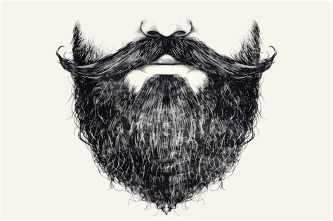 Premium Photo A Realistic Drawing Of A Man With A Beard Suitable For Various Design Projects